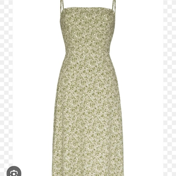 Reformation | Dresses | Reformation Afternoon Dress Green Floral | Poshmark